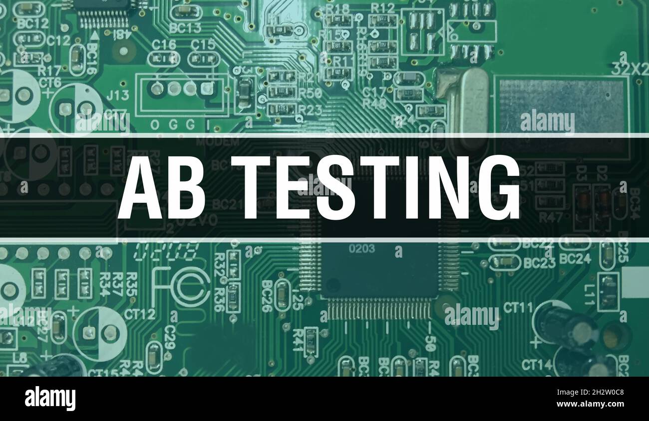 AB Testing with Electronic Computer Hardware technology background ...