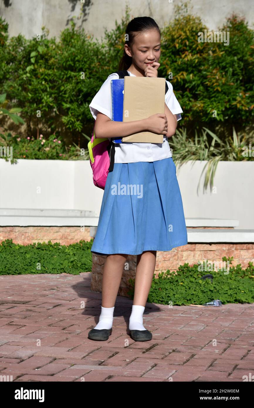 A Female Student Decision Making Standing Stock Photo - Alamy