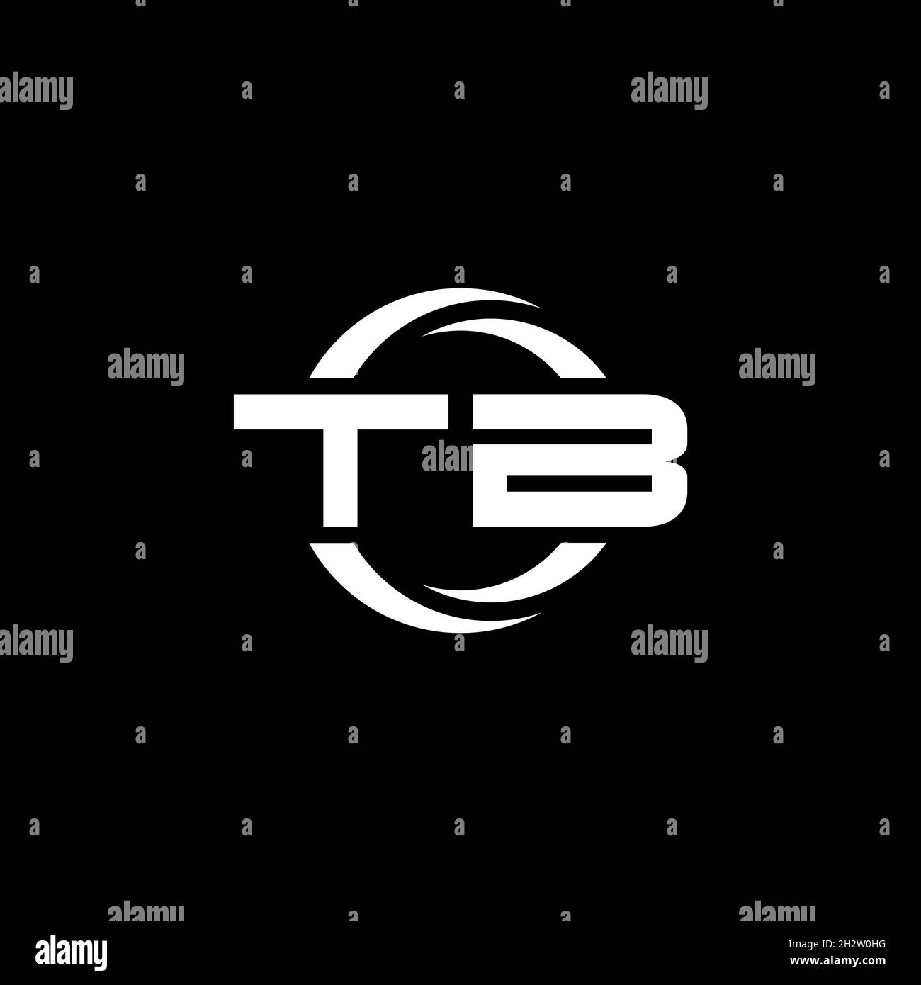 TB Monogram logo letter with simple shape and circle rounded design ...