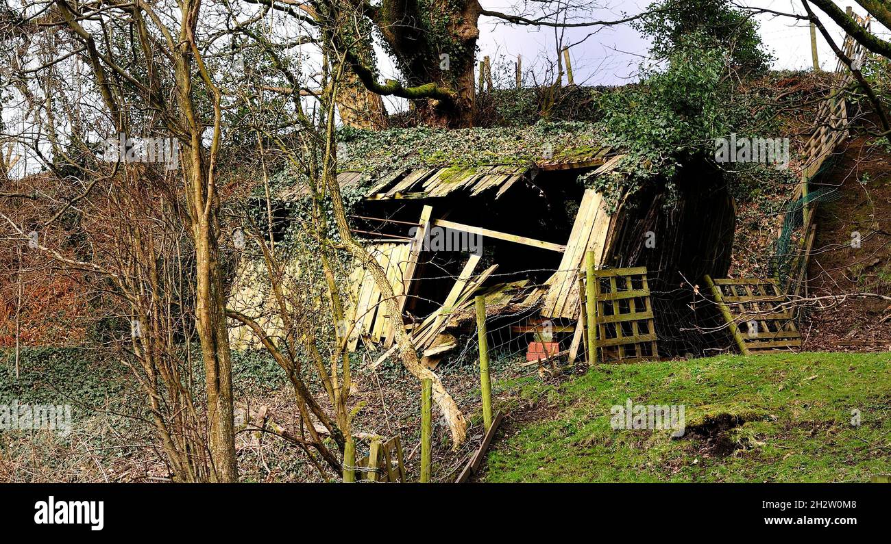 Old shed in ruins Stock Photo - Alamy