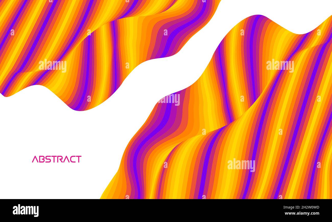 Colorful wave background. Digital colour art texture graphics. Abstract ...
