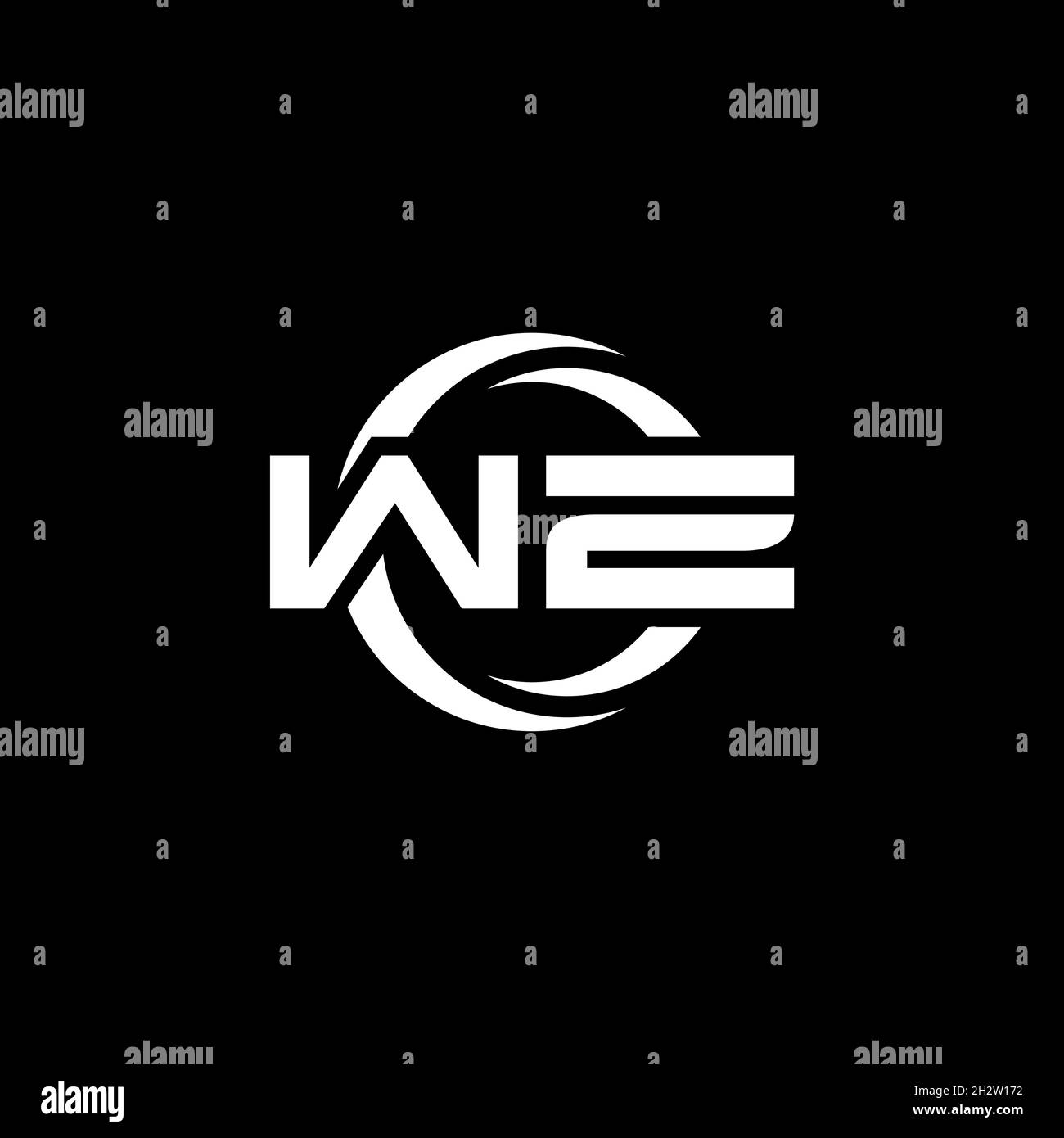 WZ Monogram logo letter with simple shape and circle rounded design ...