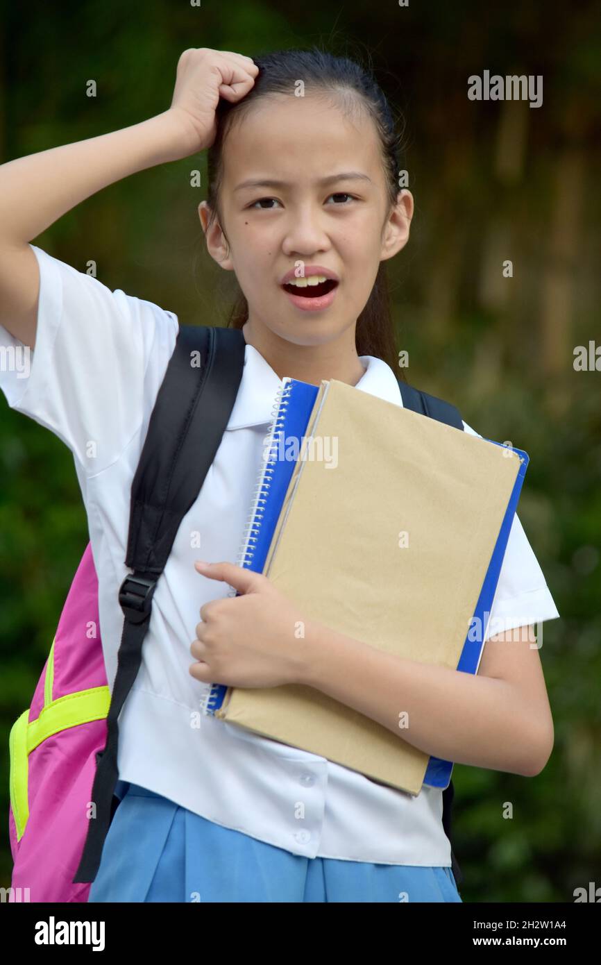 School girl confusion hi-res stock photography and images - Alamy