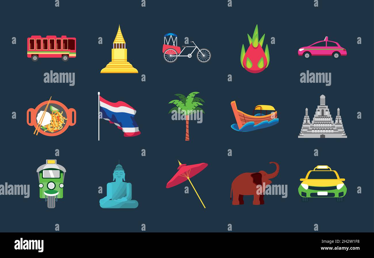 thailand country icons Stock Vector Image & Art - Alamy