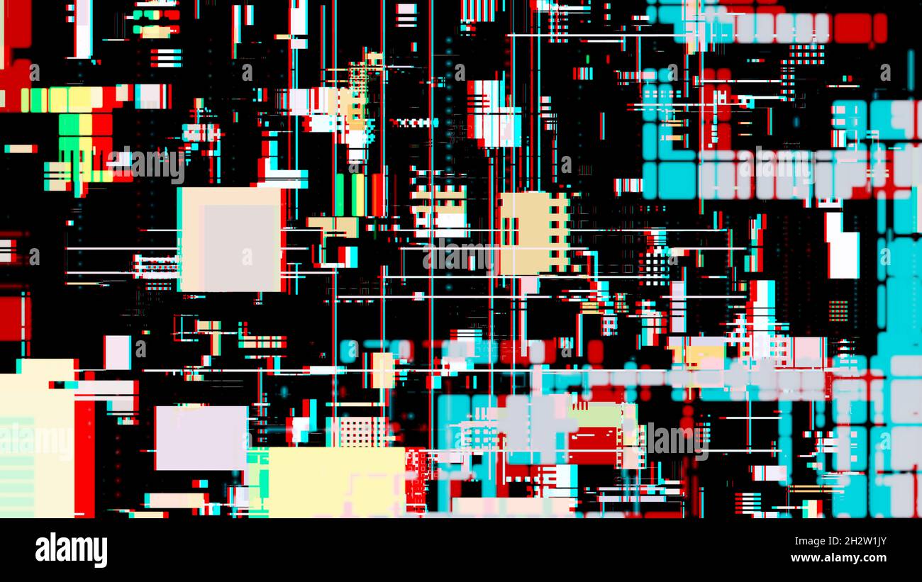 Glitched technology background Stock Photo - Alamy