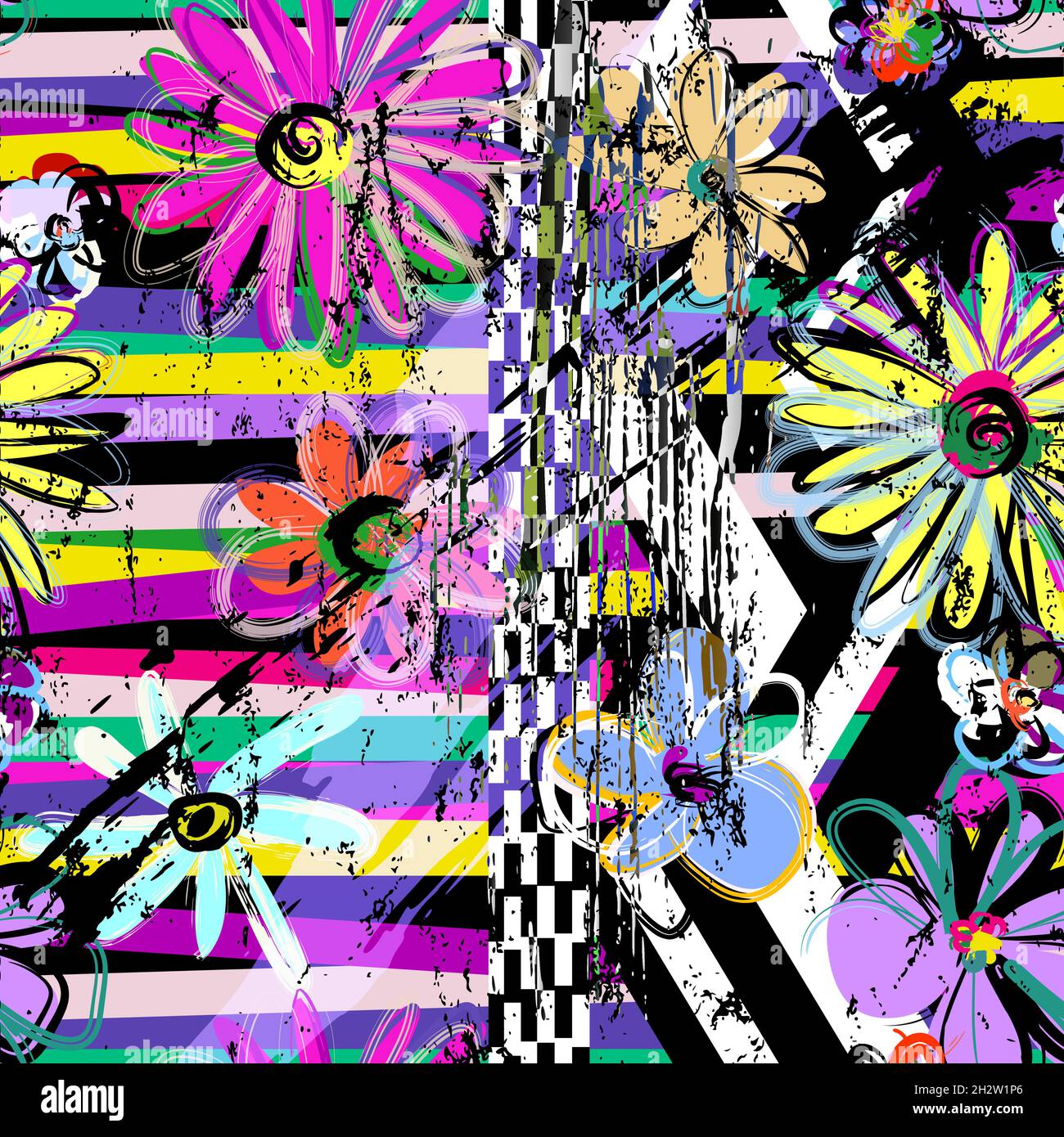 seamless geometric pattern background, retro/vintage style, with ...