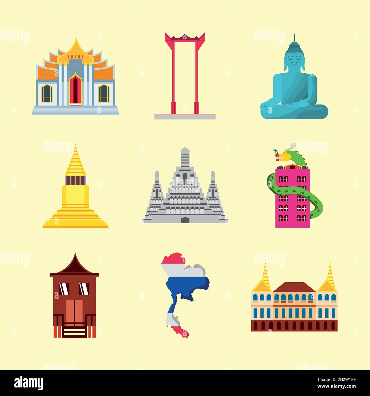 thailand icons set Stock Vector Image & Art - Alamy
