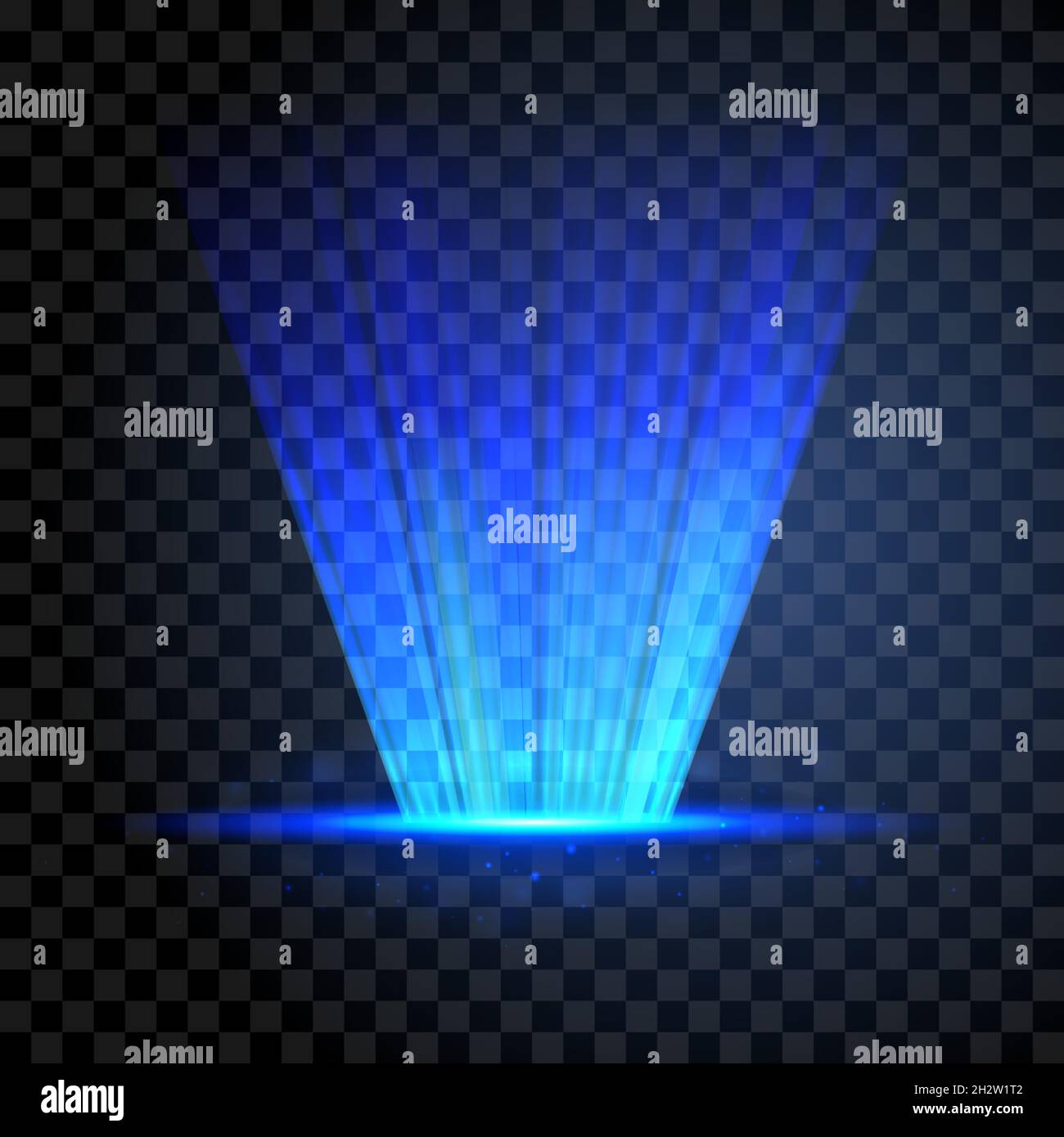 Futuristic teleport. Magic fantasy portal. Light effect. Blue candles ...