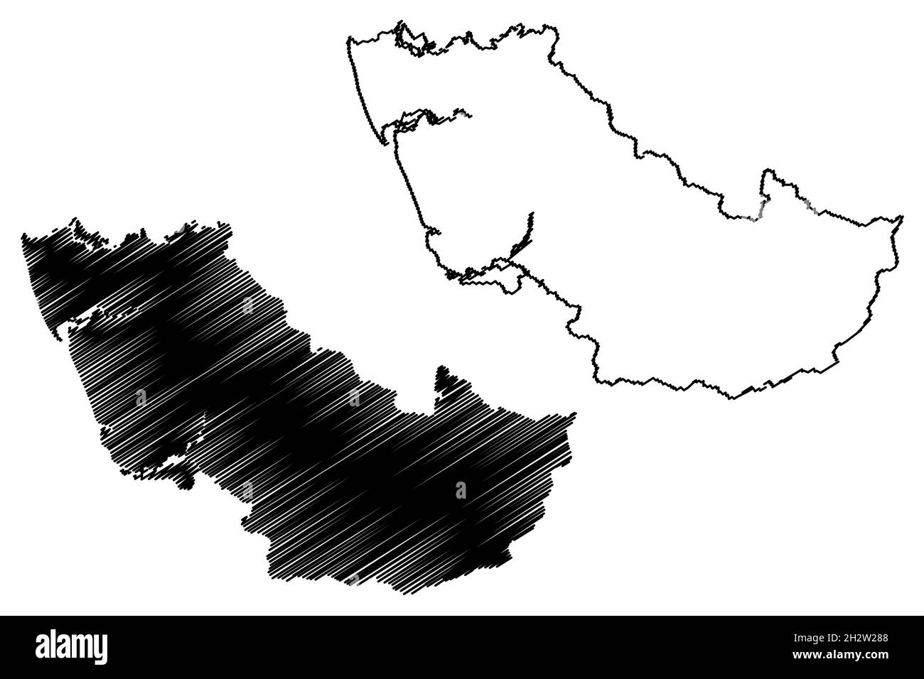 Navsari district (Gujarat State, Republic of India) map vector ...