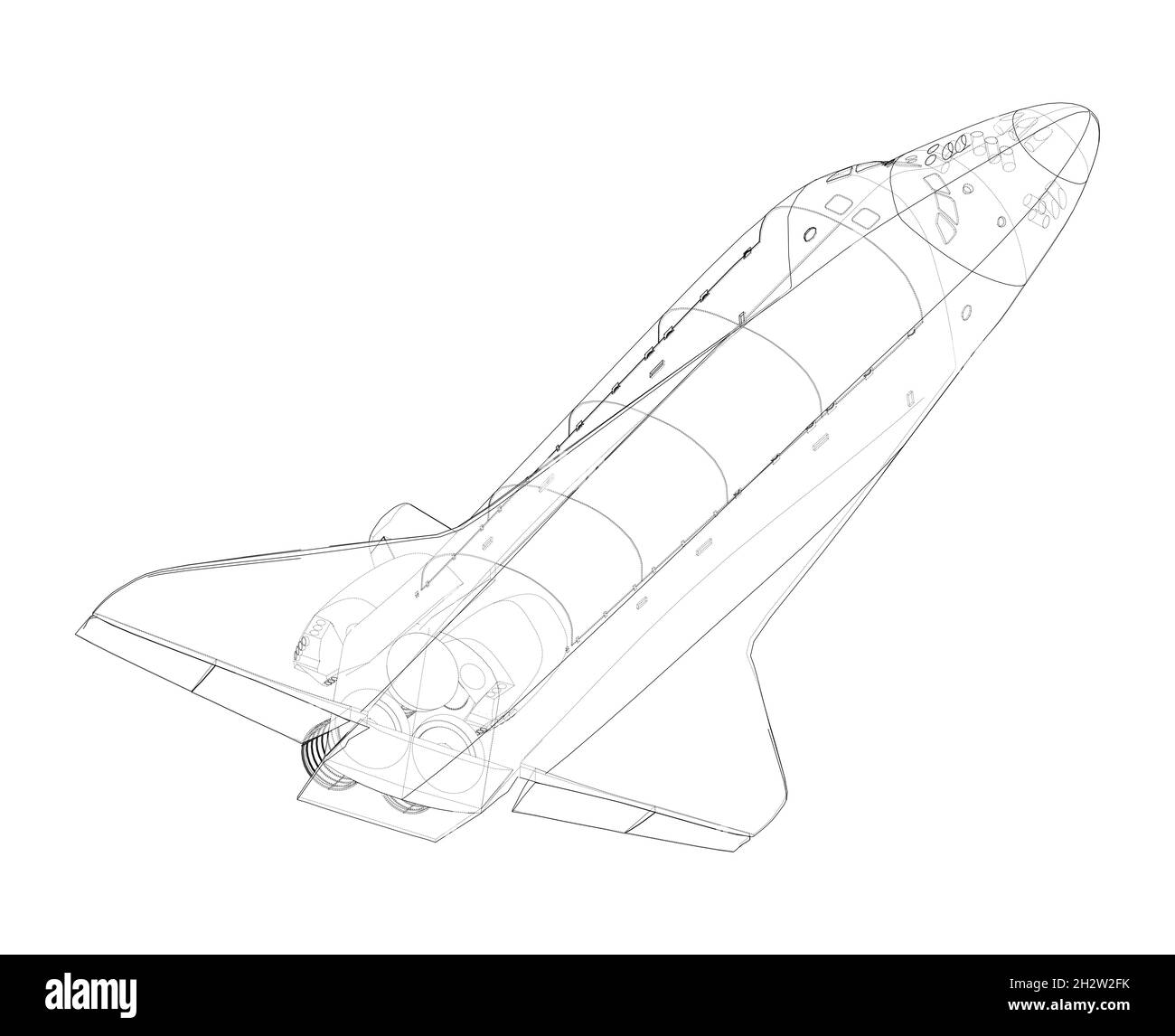 Space shuttle. Vector rendering of 3d Stock Vector Image & Art - Alamy
