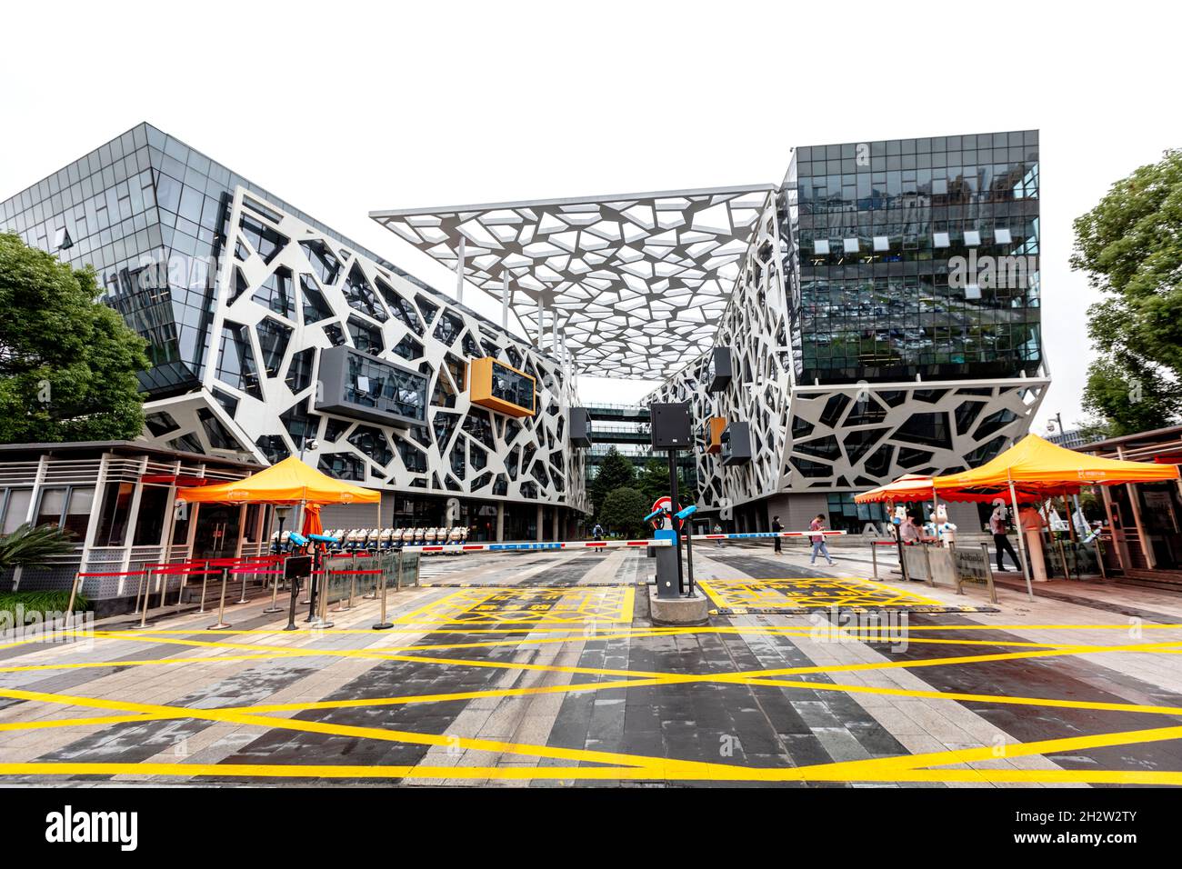 HANGZHOU, CHINA - OCTOBER 13, 2021 - A view of alibaba Group's hangzhou ...