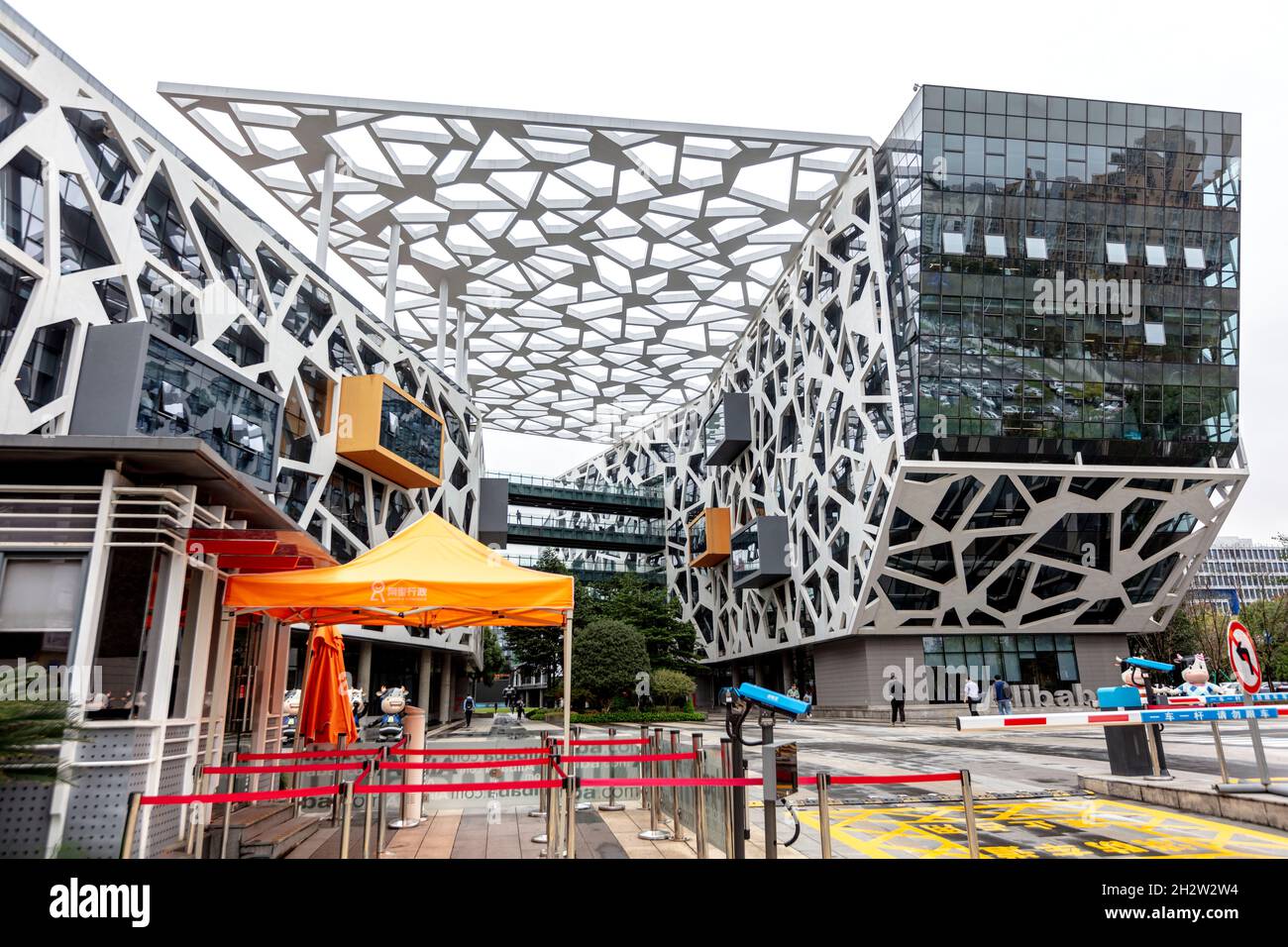 HANGZHOU, CHINA - OCTOBER 13, 2021 - A view of alibaba Group's hangzhou ...