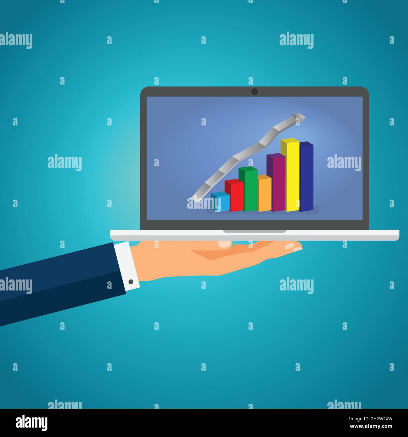 A chart on a computer Stock Vector Images - Alamy