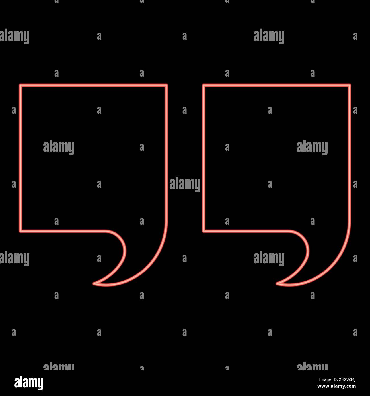 Neon citation red color vector illustration flat style light image ...