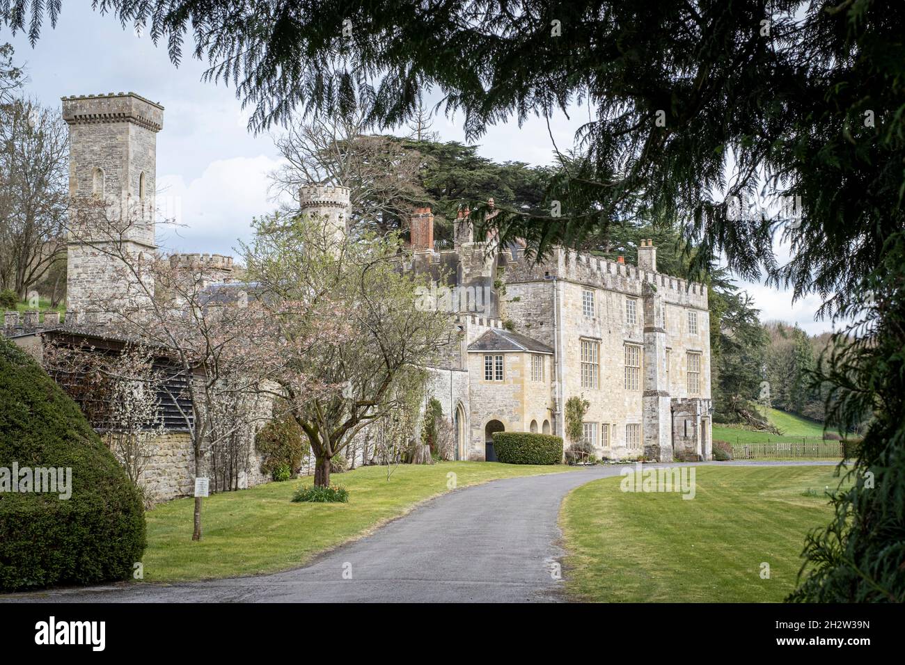 Teffont Evias, Wiltshire. Country estate with the manor house at its ...
