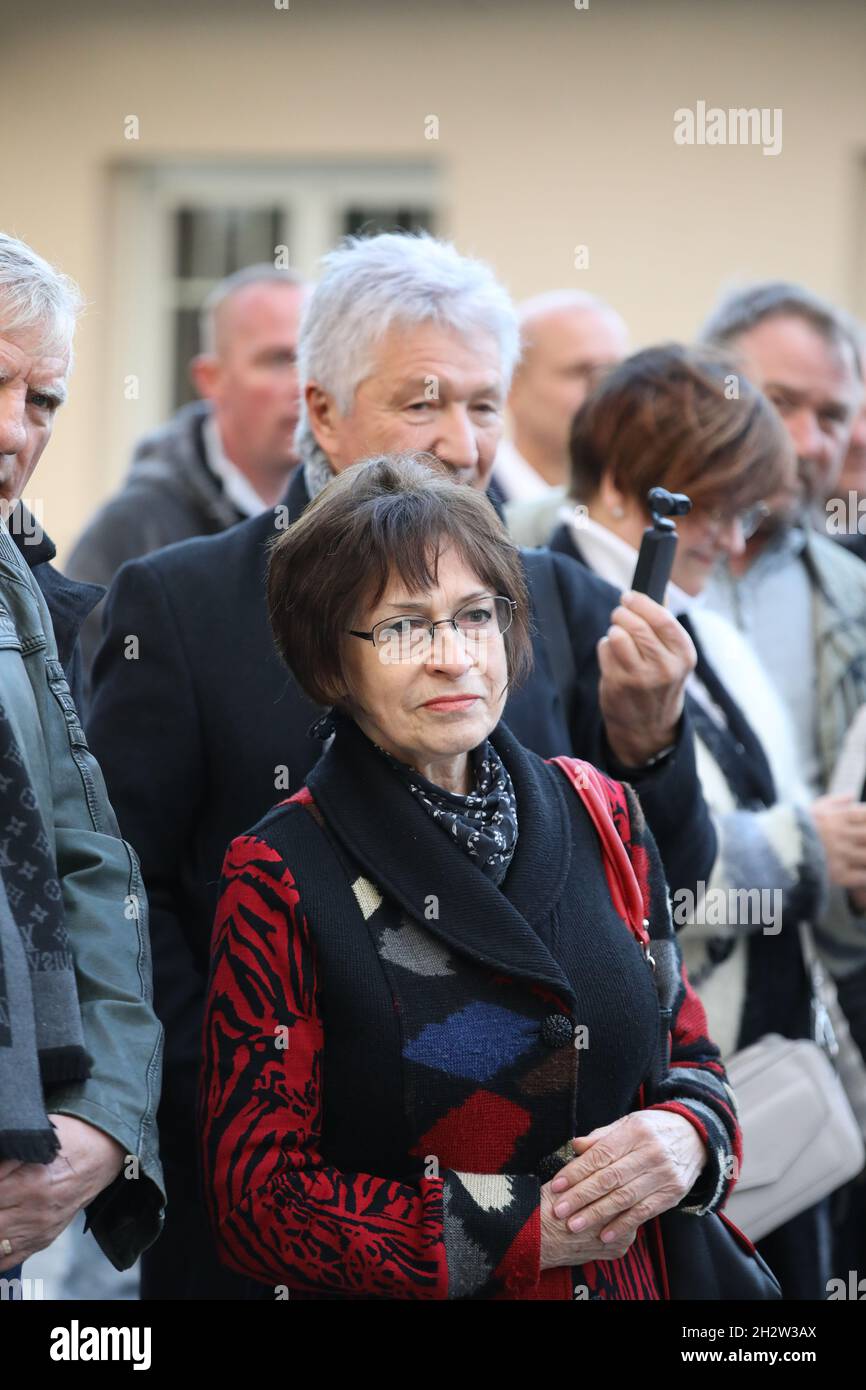 Ingrid Raack bei der Einweihung des Achim-Mentzel-Weg.Cottbus ...