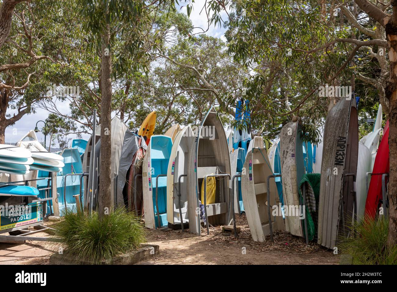 Boat and dinghy storage facility at Clareville Beach in Sydney,NSW ...