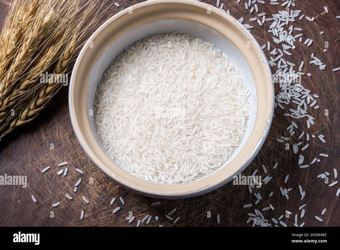 bowl of rice on the table Stock Photo - Alamy