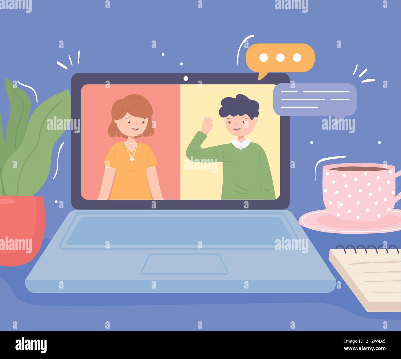people talking distance Stock Vector Image & Art - Alamy