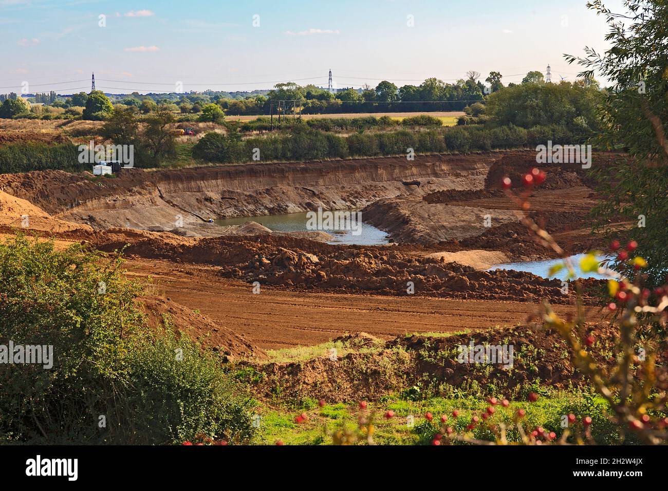 Surface water in quarry excavations near Cromwell village near Newark ...