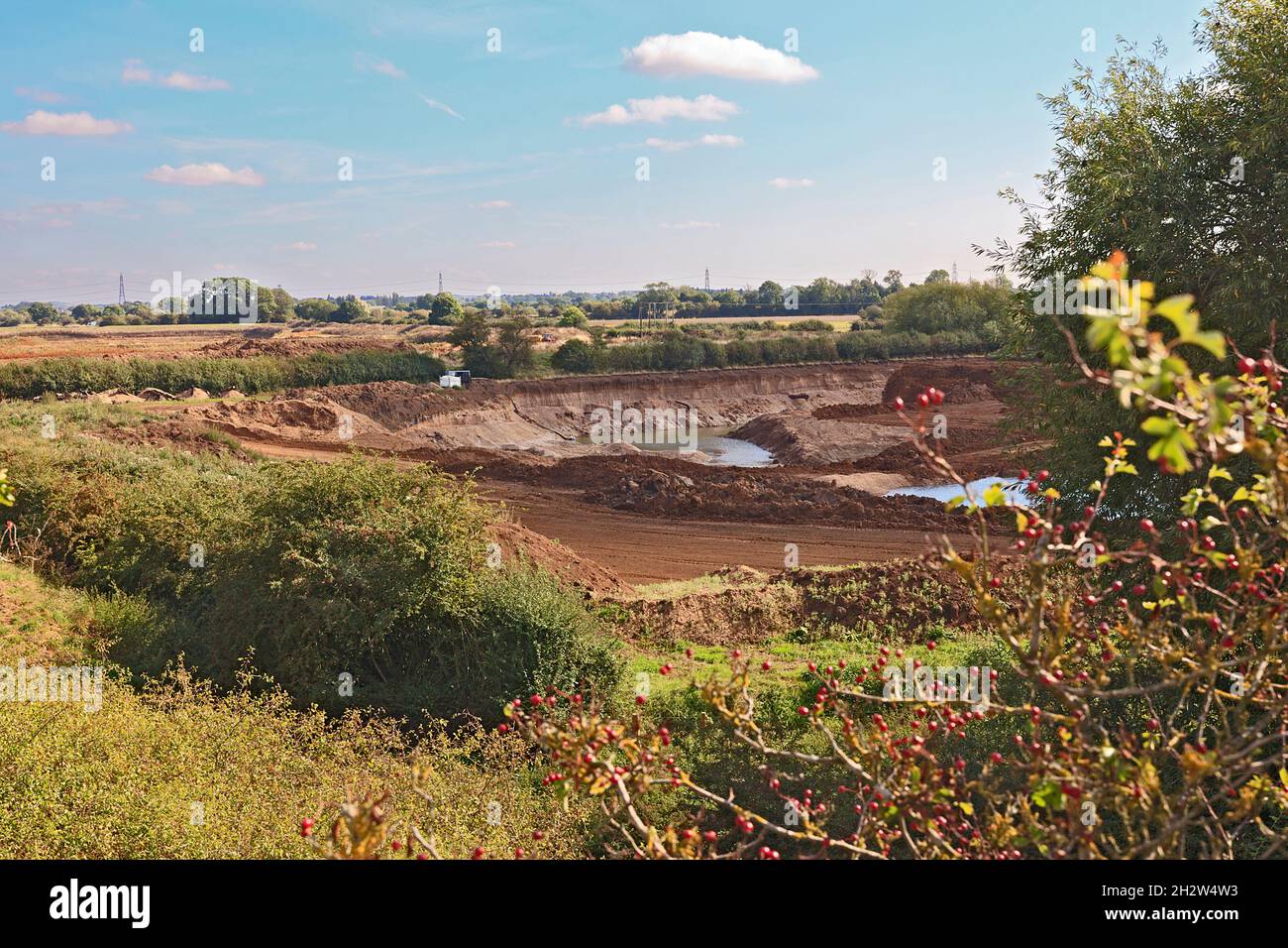 Surface water in quarry excavations near Cromwell village near Newark ...