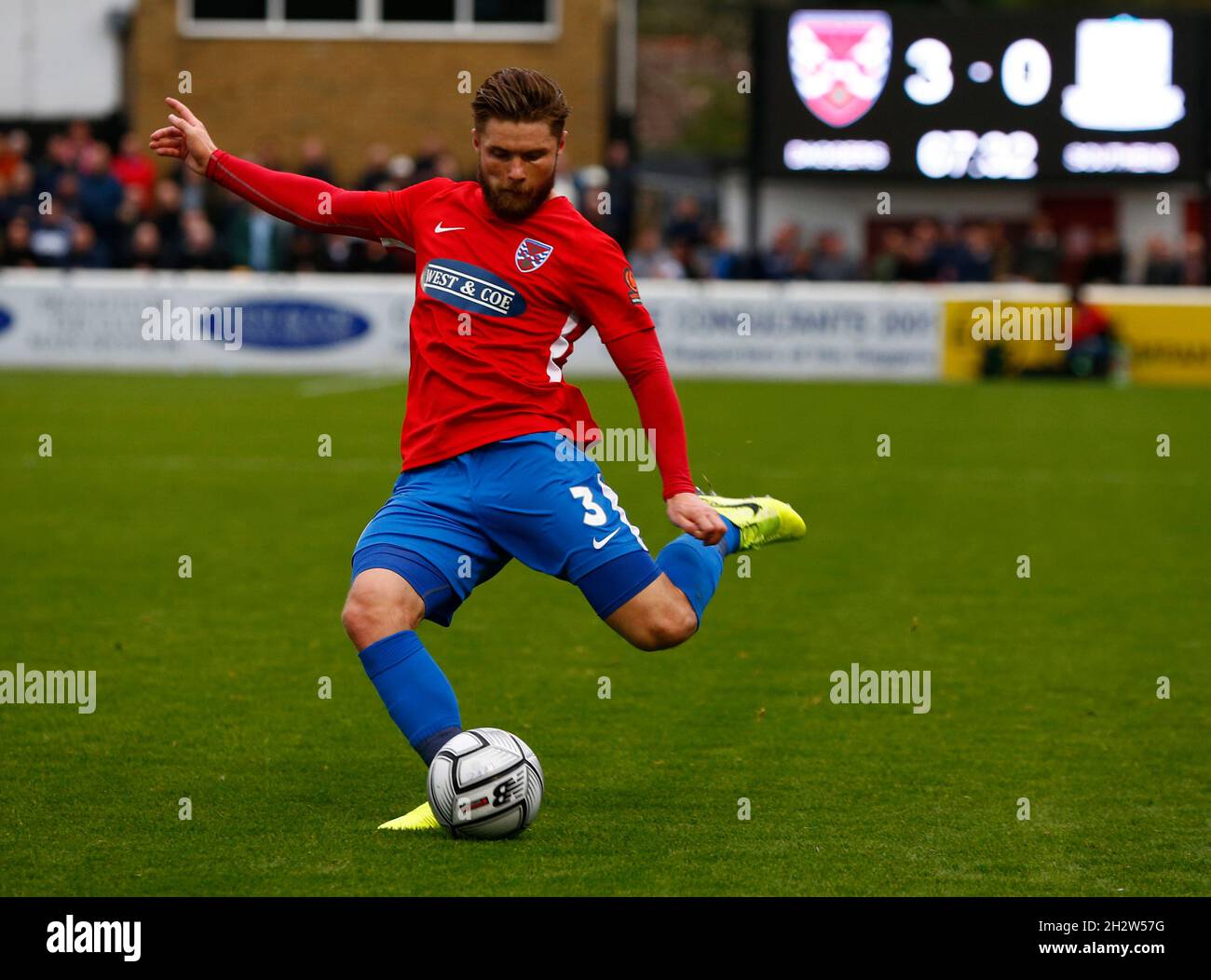 DAGENHAM, ENGLAND - OCTOBER 23: Dagenham & Redbridge's Elliott Johnson ...