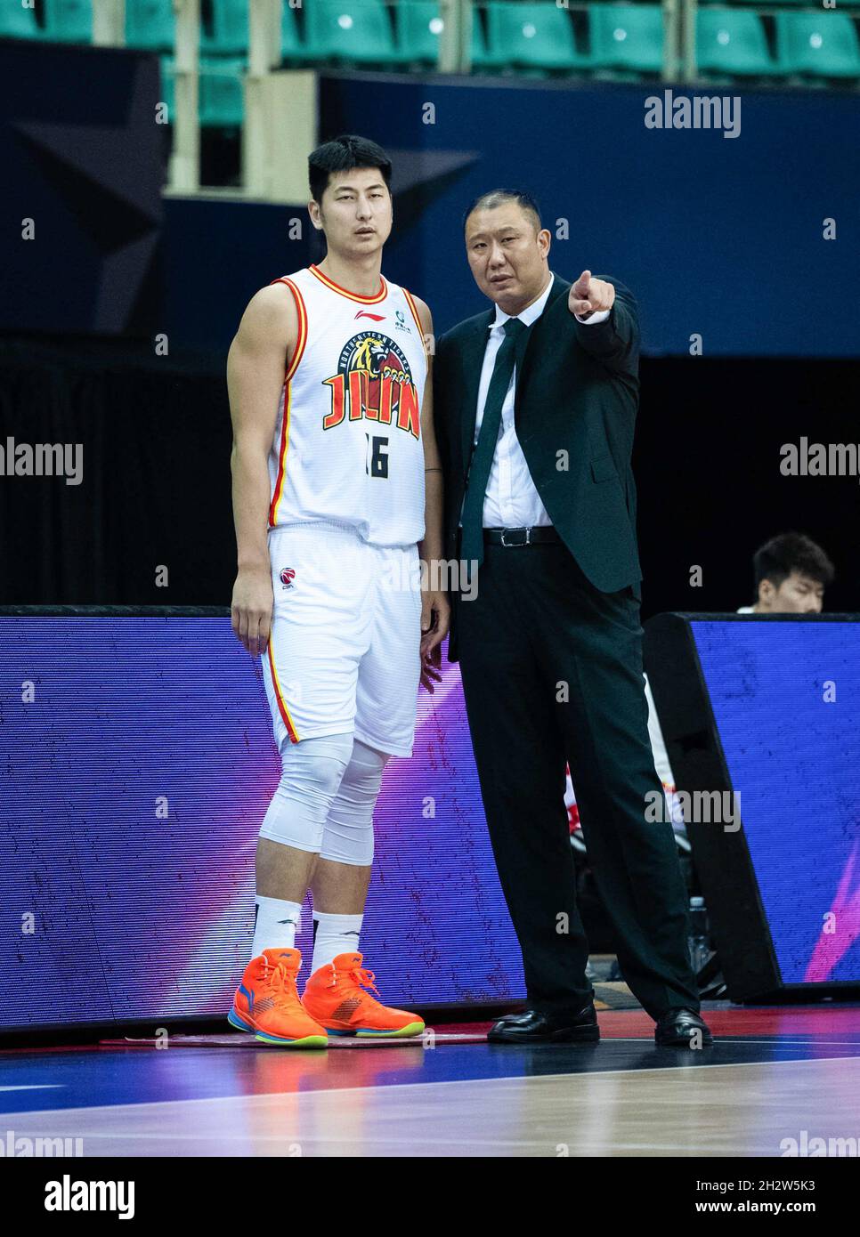 Zhuji, China's Zhejiang Province. 24th Oct, 2021. Head coach Wang Han ...