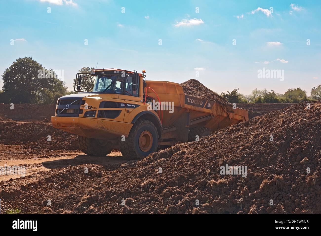 Quarry excavations near Cromwell village near Newark, Nottinghamshire ...