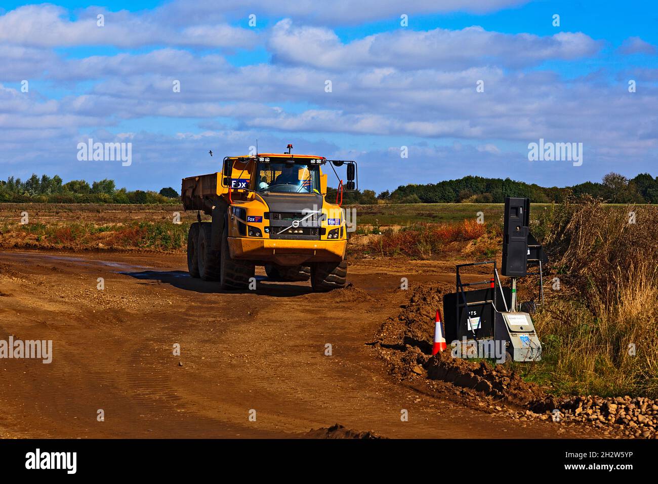 Quarry excavations near Cromwell village near Newark, Nottinghamshire ...