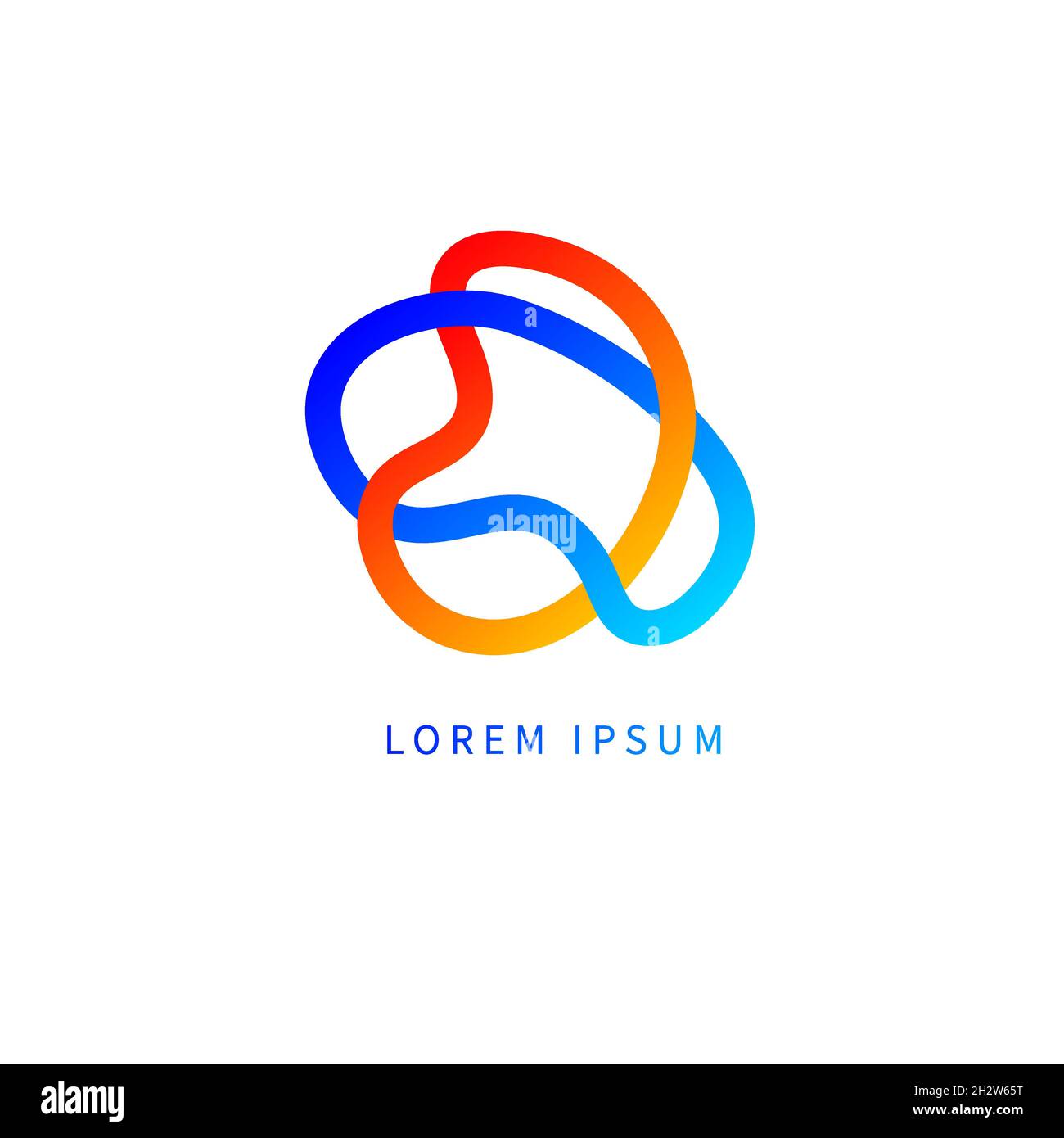 Two wavy connected shapes. Infinity sign. Business logo. Vector ...