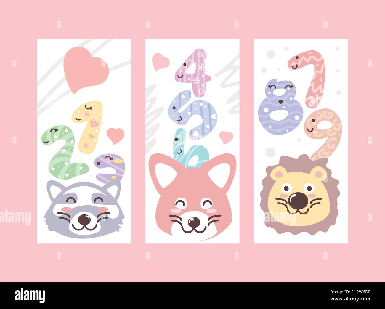 baby numbers cards Stock Vector Image & Art - Alamy