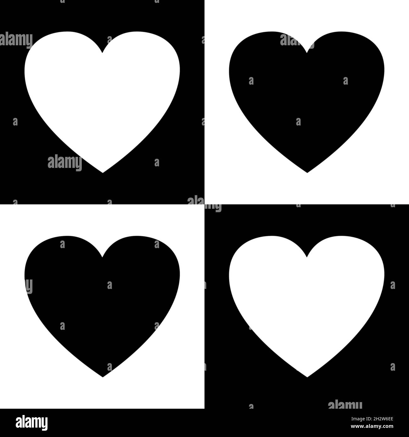 Symbols valentines day Black and White Stock Photos & Images - Alamy