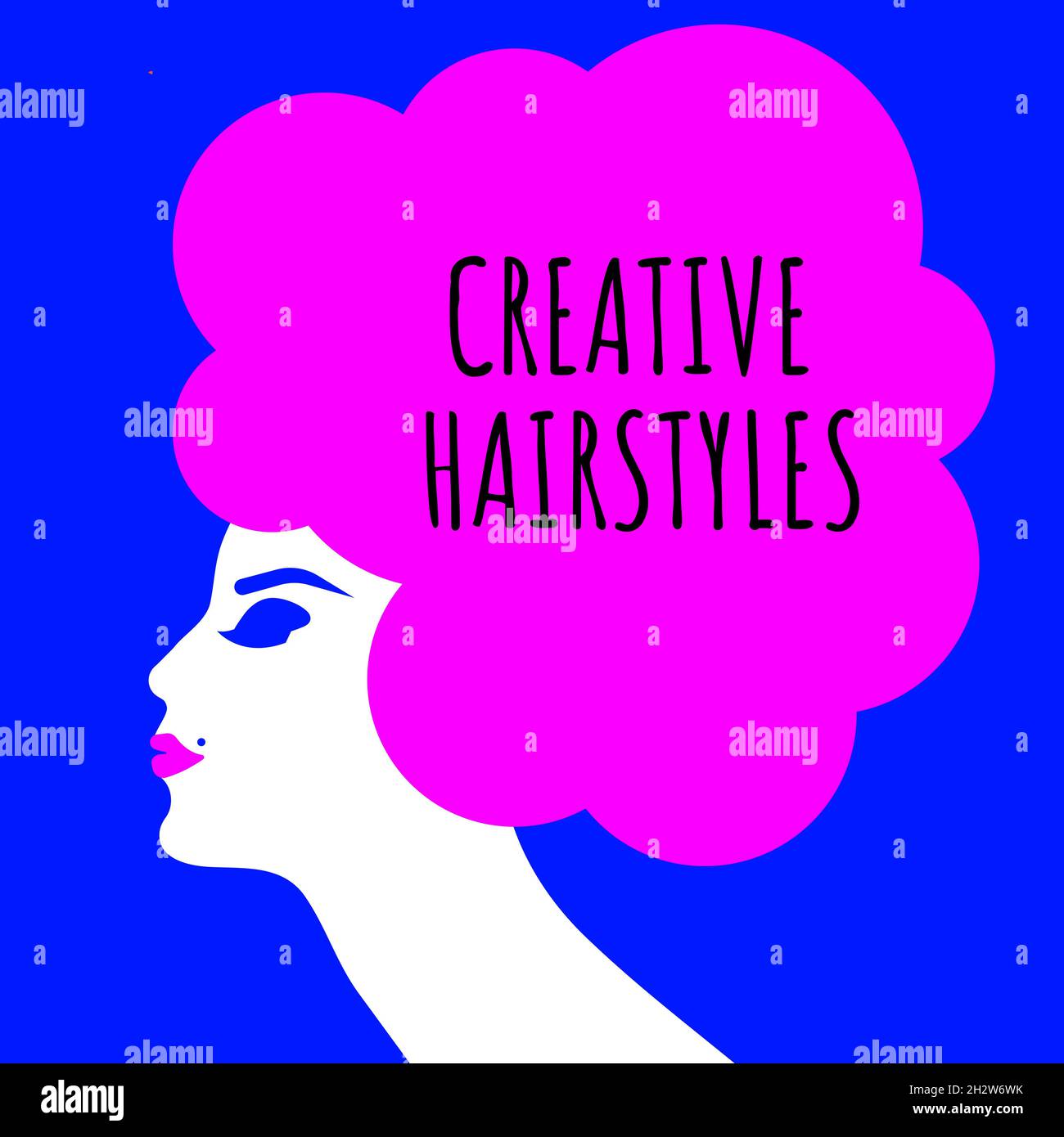 Hairdresser with wigs Stock Vector Images - Alamy