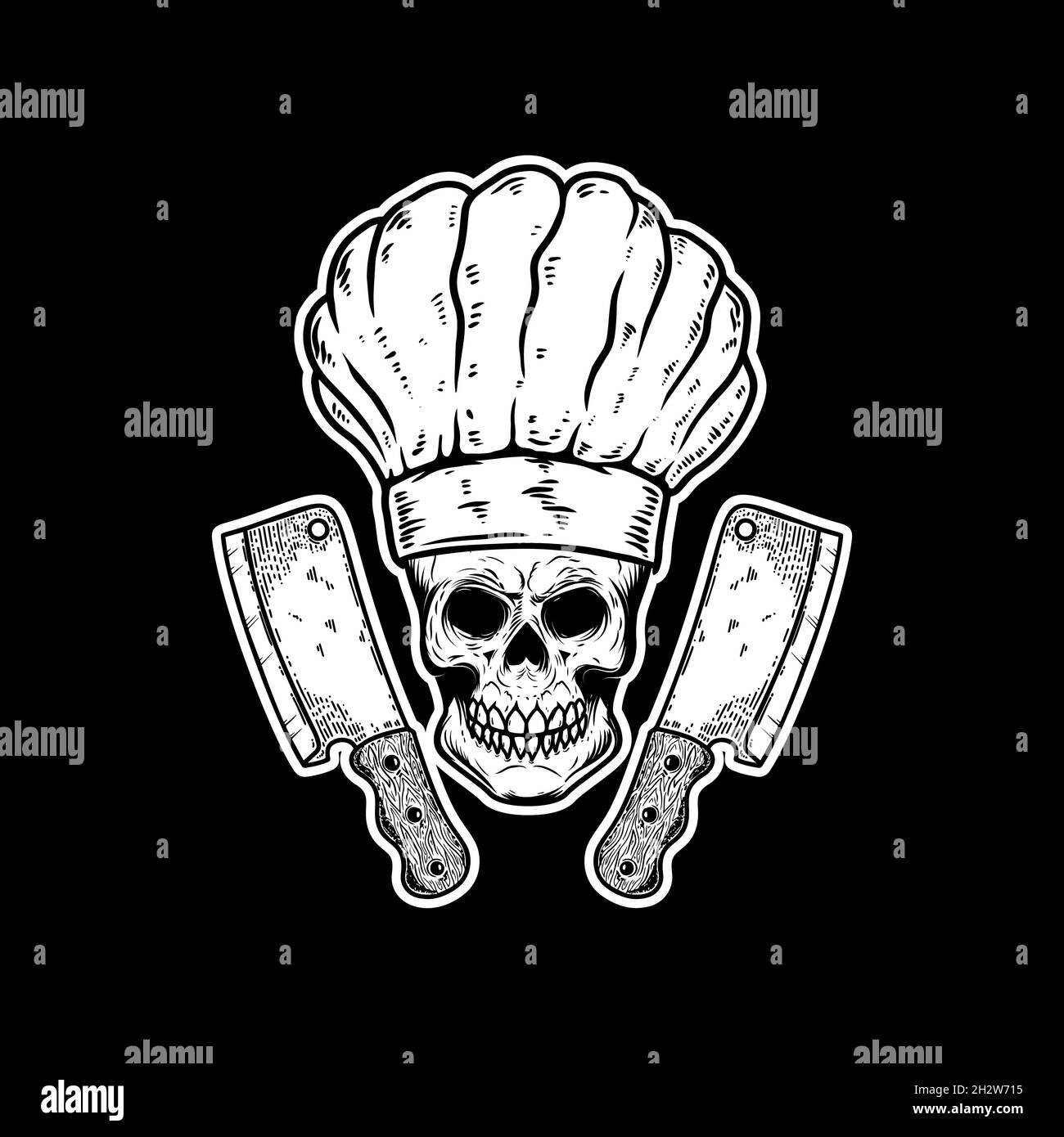 Scary meat skull Stock Vector Images - Alamy