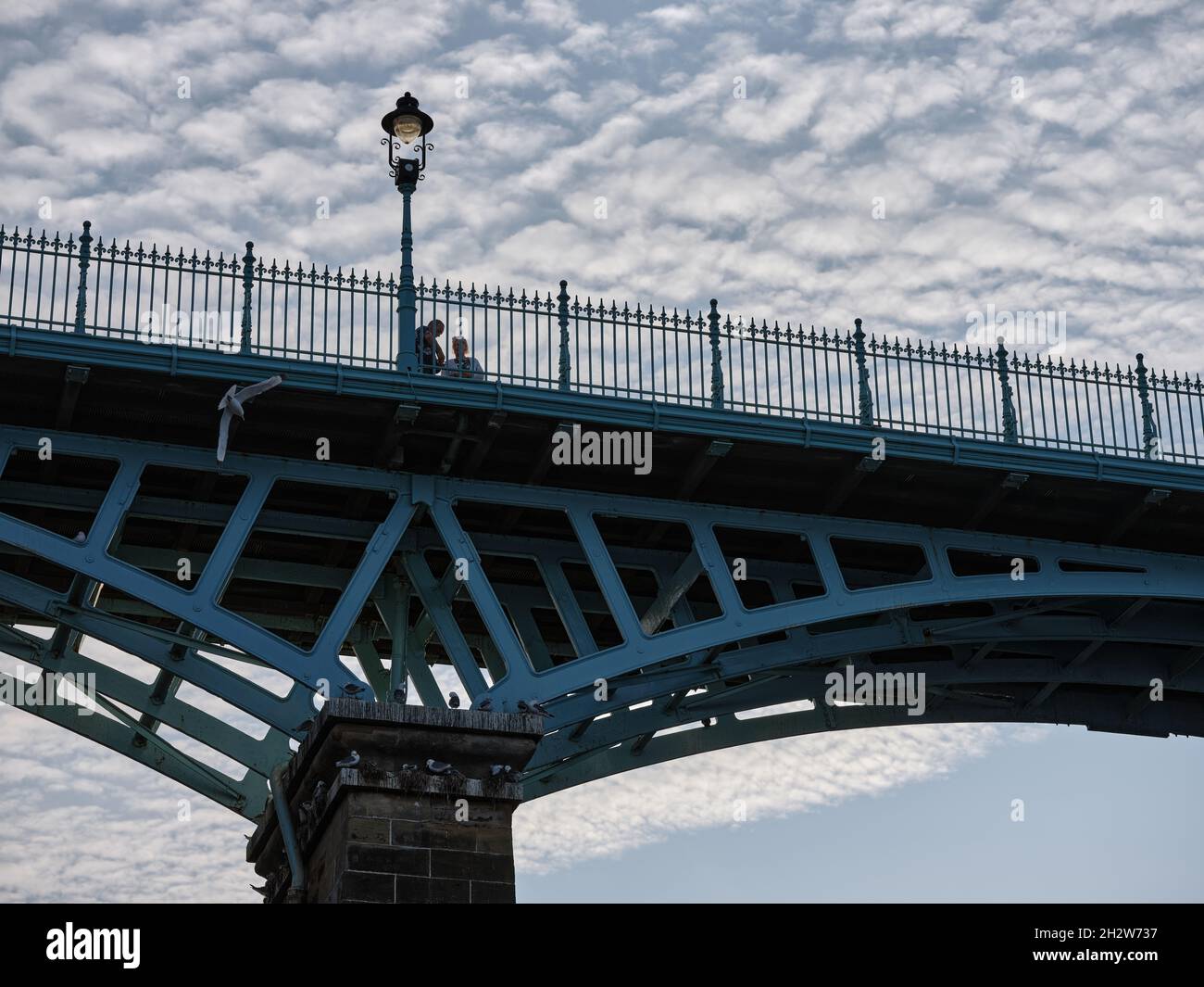 The Cliff Bridge at dusk, previously known as the Spa Bridge, is a ...