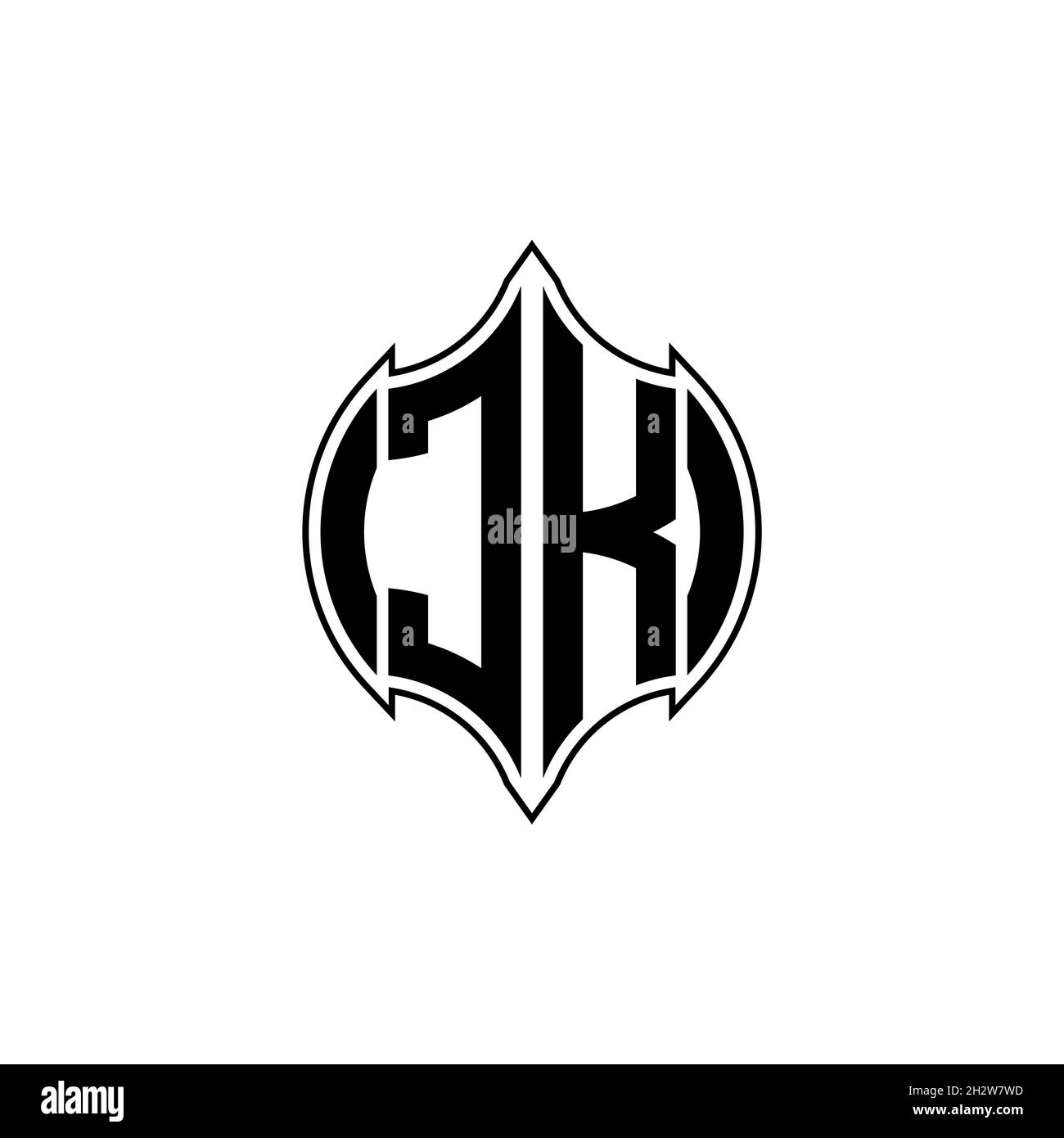 CH Monogram logo letter with simple shape and circle rounded design ...