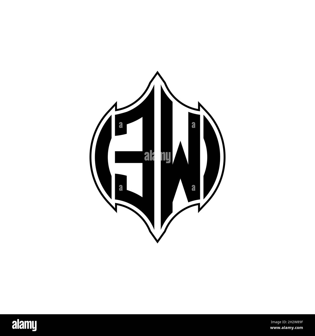 ER Monogram logo letter with simple shape and circle rounded design ...