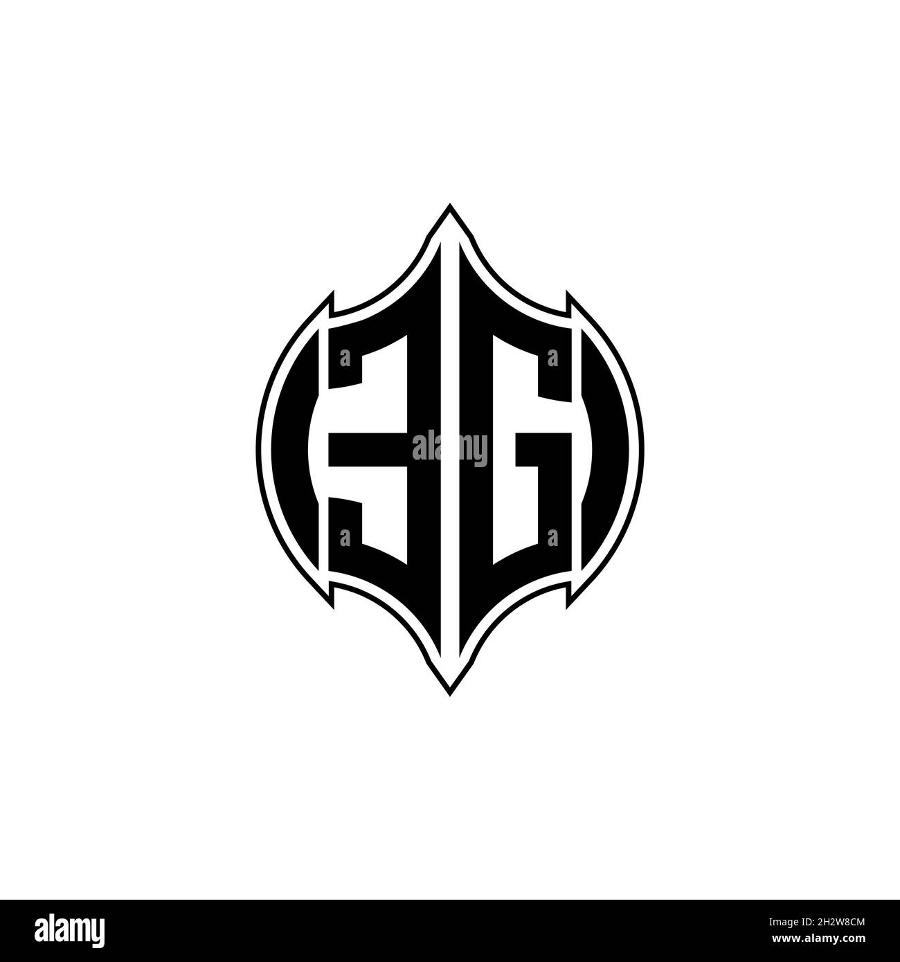 EC Monogram logo letter with simple shape and circle rounded design ...