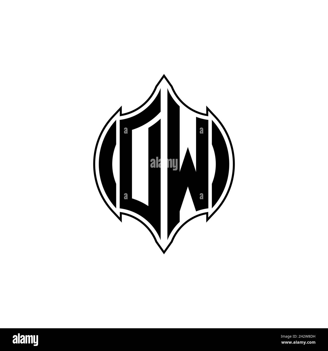 DS Monogram logo letter with simple shape and circle rounded design ...