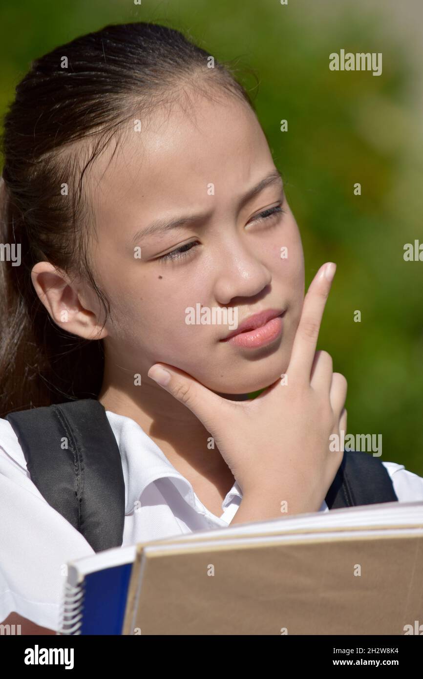 Youthful Diverse Girl Student Decision Making Stock Photo - Alamy