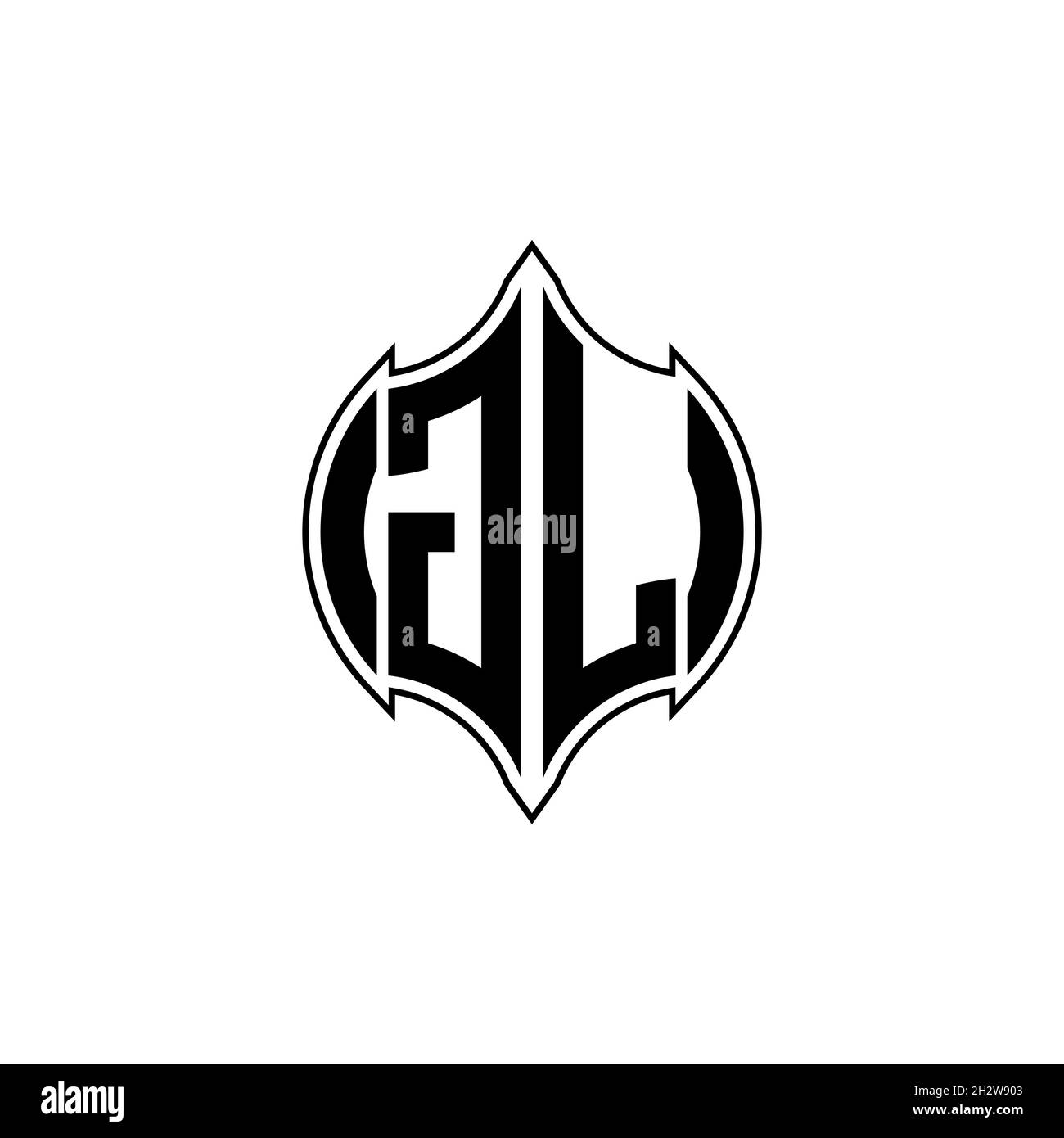 GL Monogram logo letter with Gemoteric line rounded shape style design ...