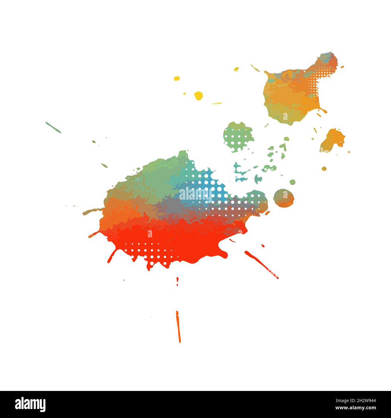 multicolored blots objects. vector illustration Stock Vector Image ...