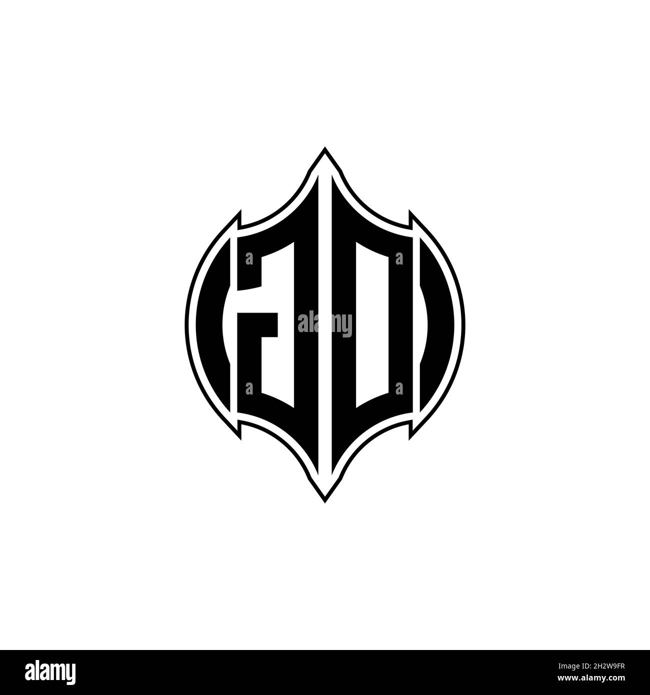 GO Monogram logo letter with Gemoteric line rounded shape style design ...