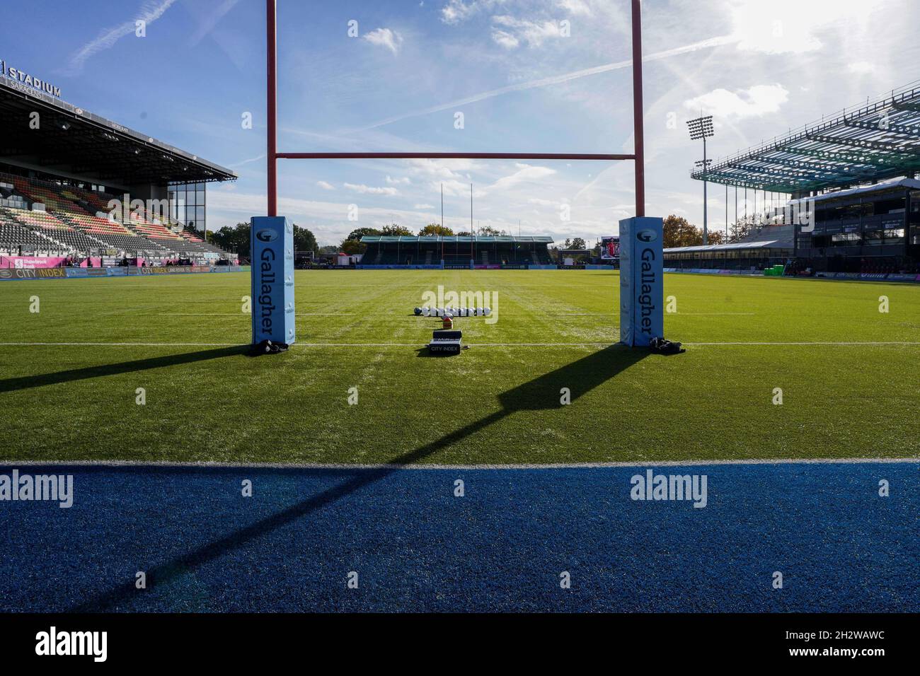 Ground view of the StoneX stadium and the new stadium being built prior ...