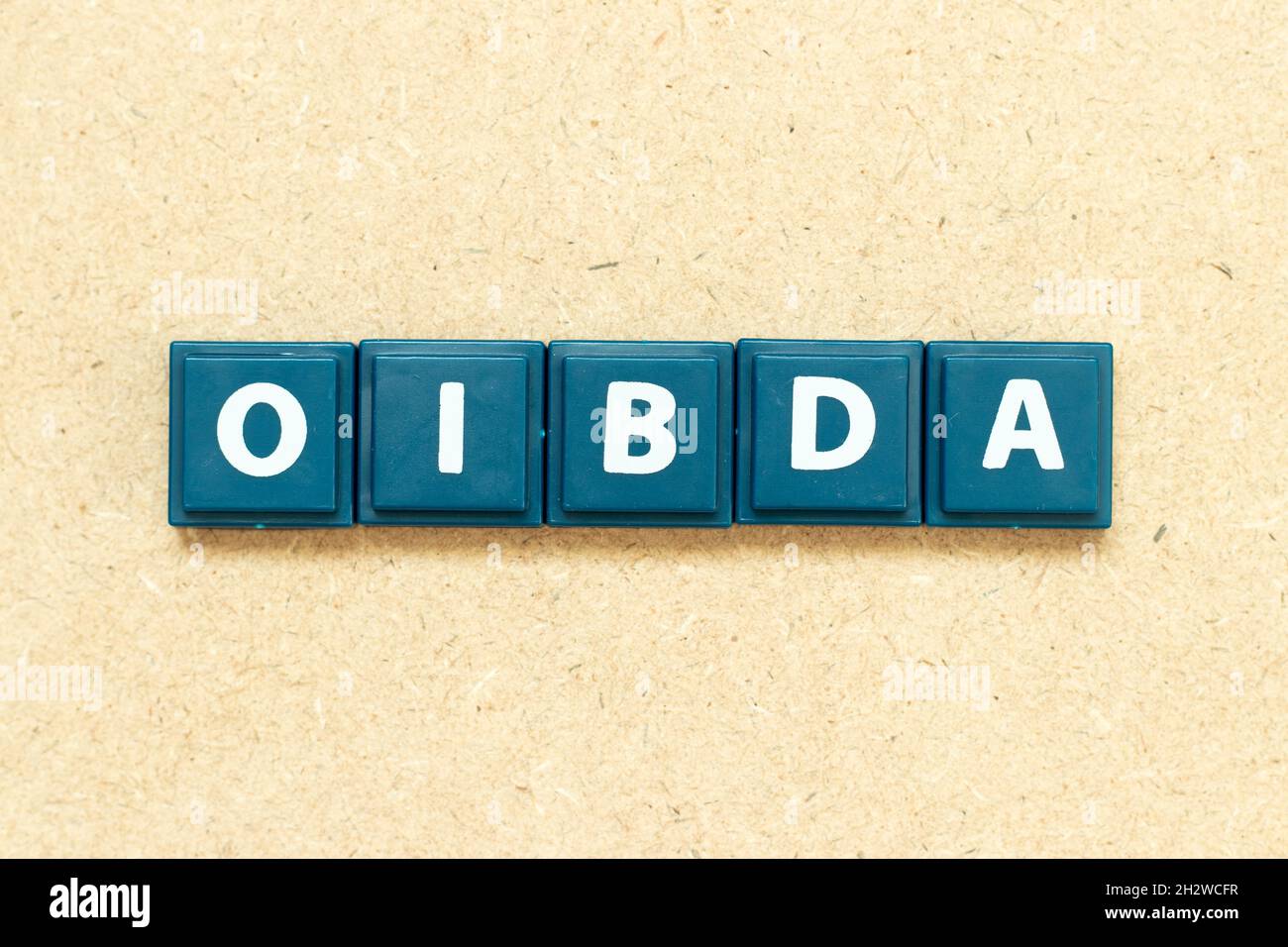 Tile alphabet letter in word OIBDA (Abbreviation of Operating Income ...