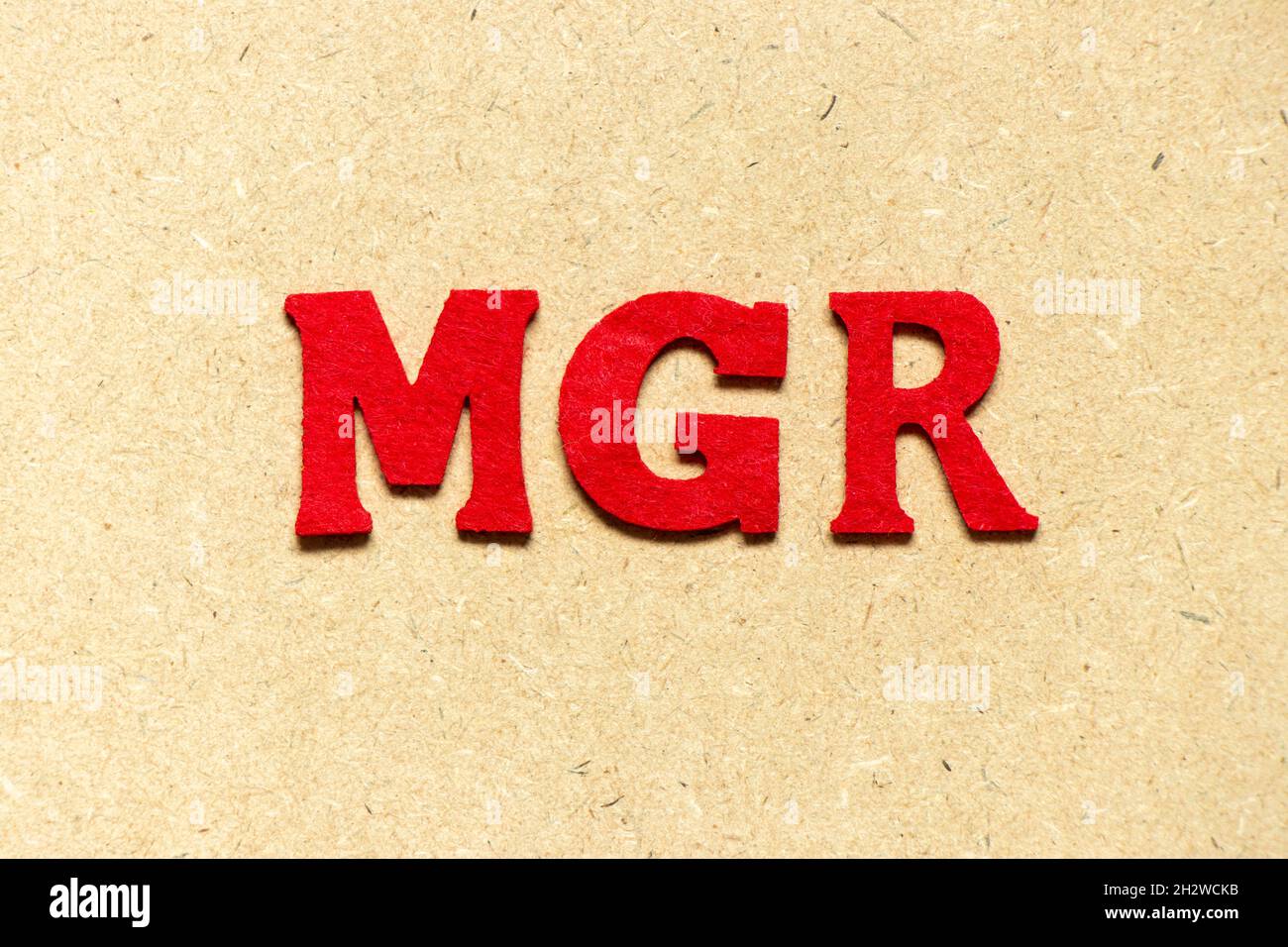 Color cloth alphabet letter in word MGR (abbreviation of manager) on ...