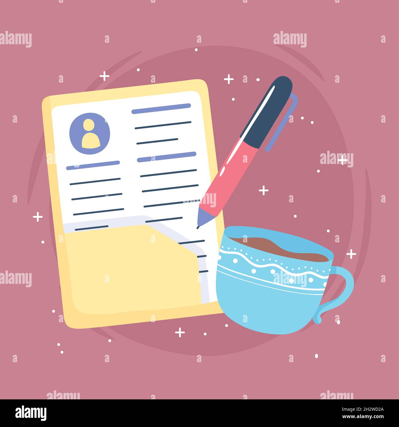 Coffee job interview Stock Vector Images - Alamy