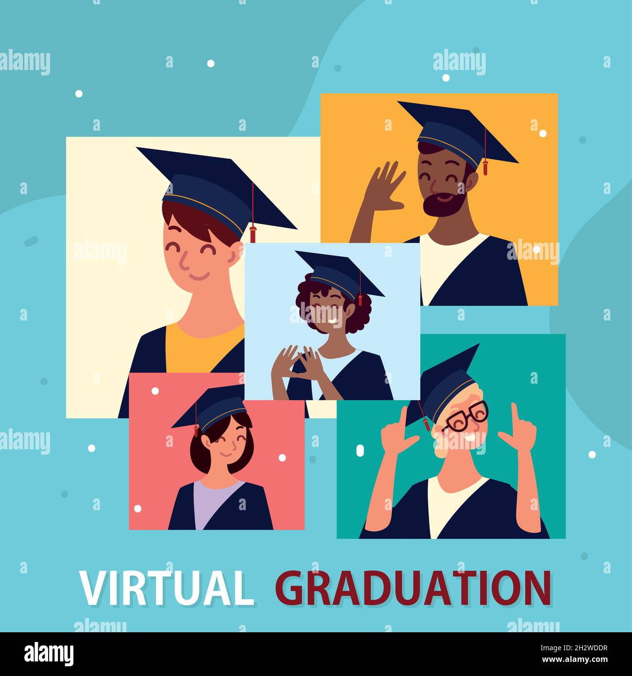 virtual graduation concept Stock Vector Image & Art - Alamy