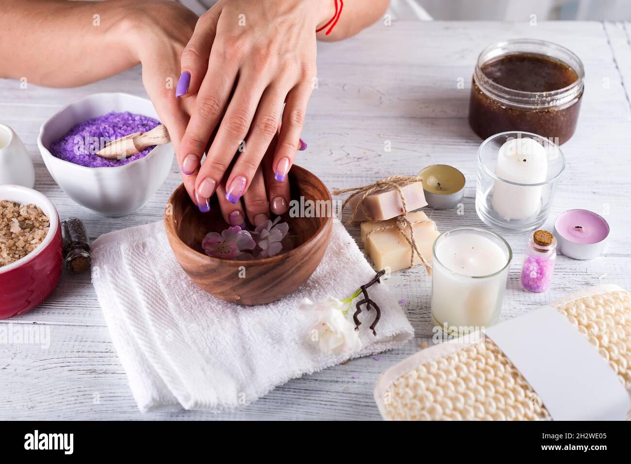 Hands Spa.Manicure concept Stock Photo - Alamy