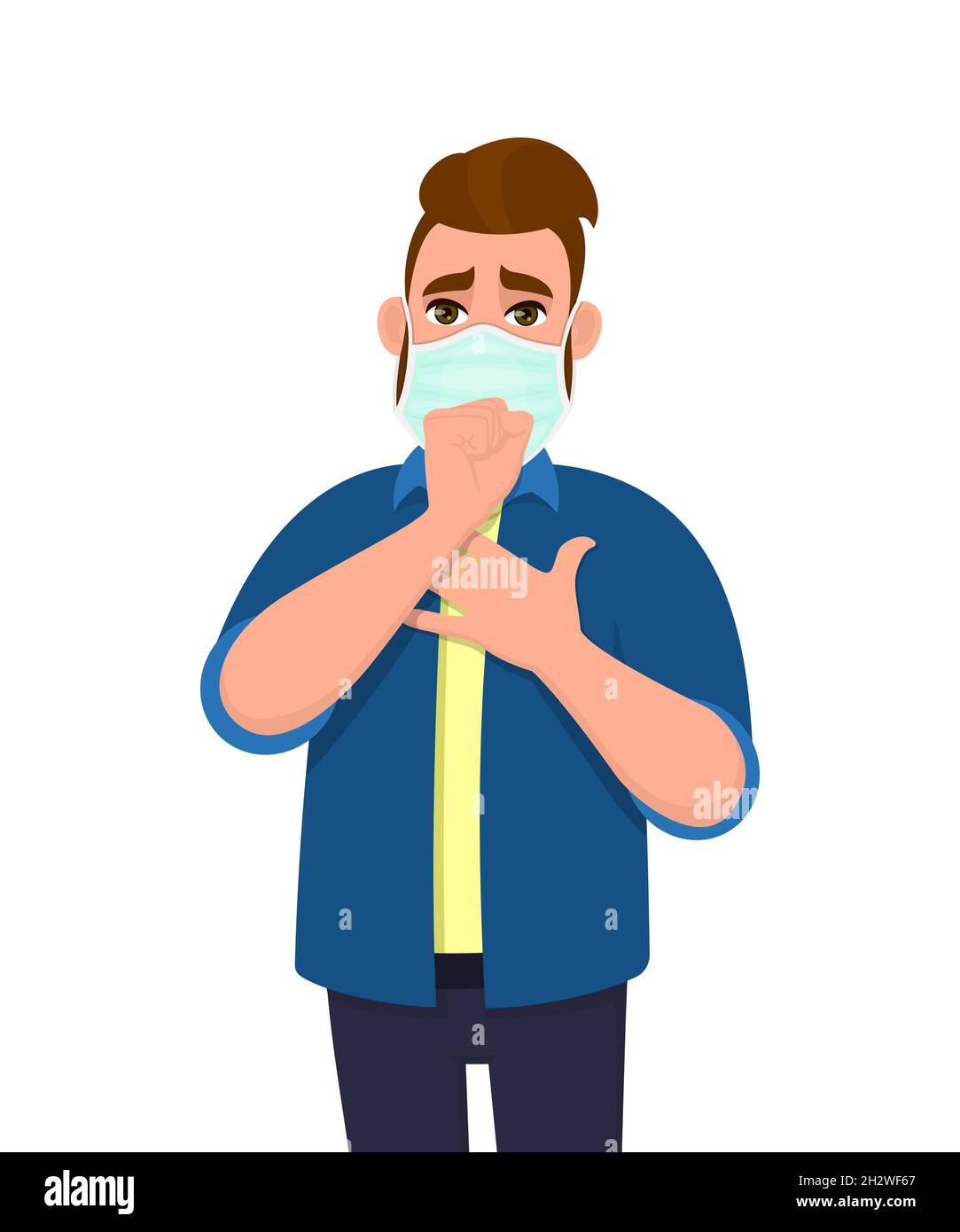 Chest pain cartoon character hi-res stock photography and images - Alamy